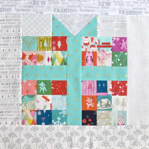 Pixelated Present :: Free Quilt Block Pattern - Clover & Violet