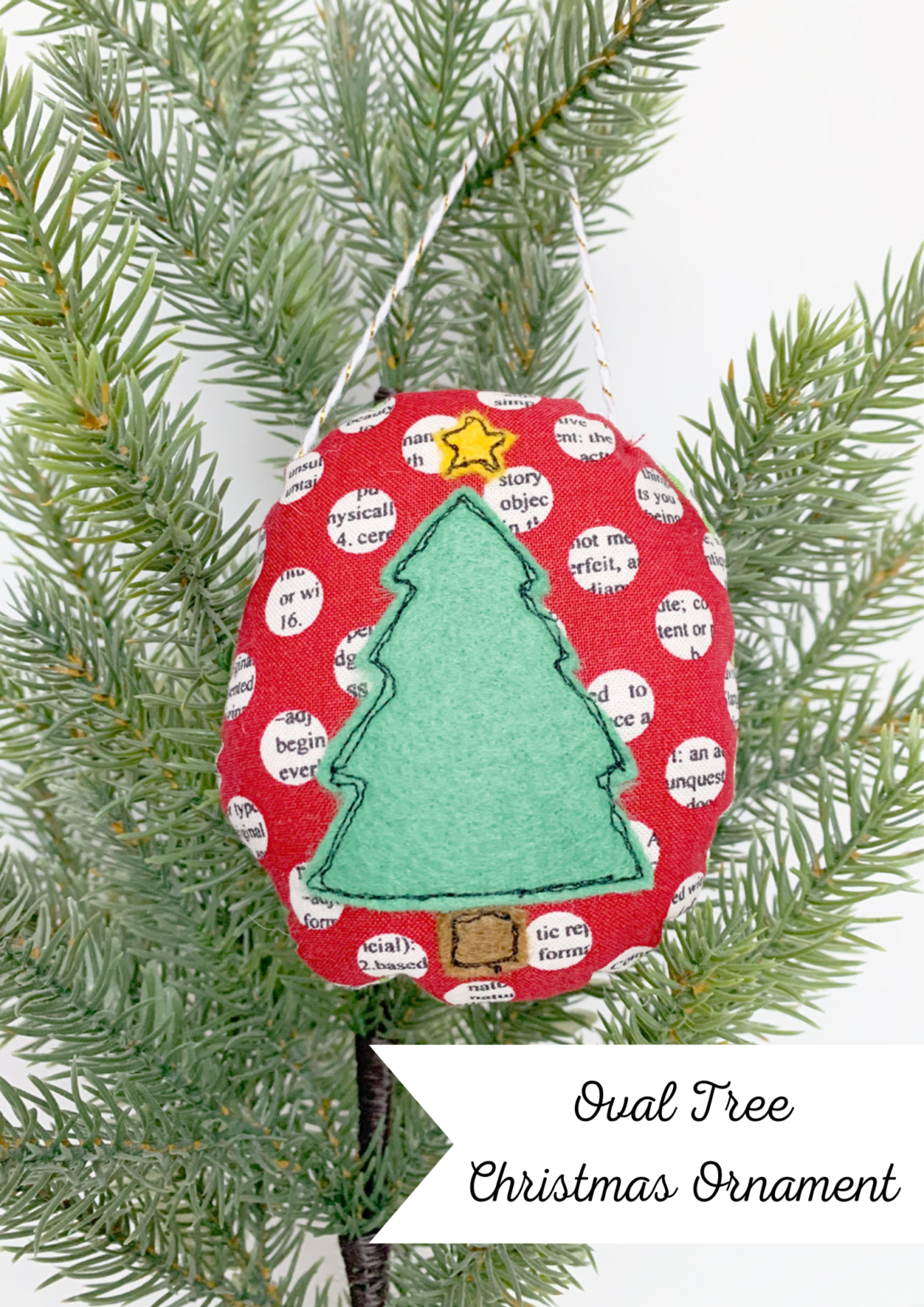 Oval Tree Christmas Ornament Tutorial - Clover & Violet